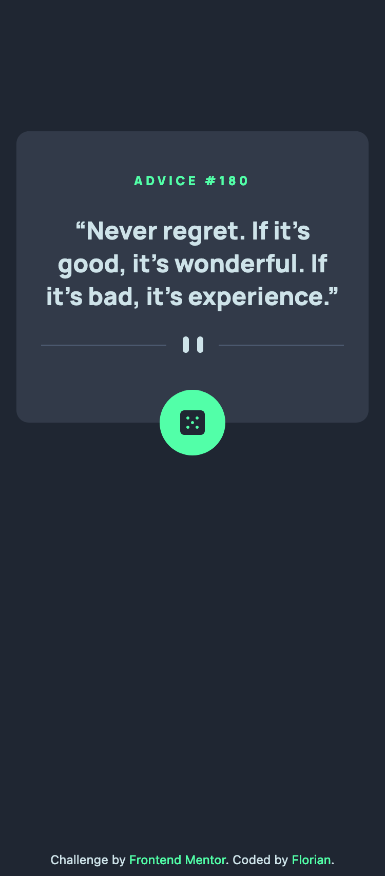 Frontend Mentor - Advice generator app solution | advice-generator-app